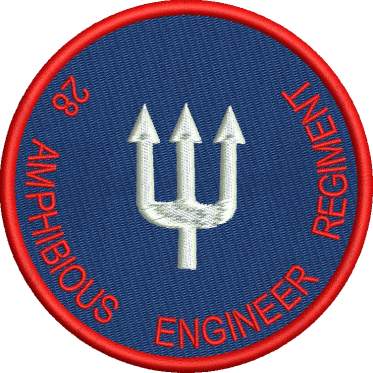 28 AMPH ENGR REGT EMBROIDERED BADGE